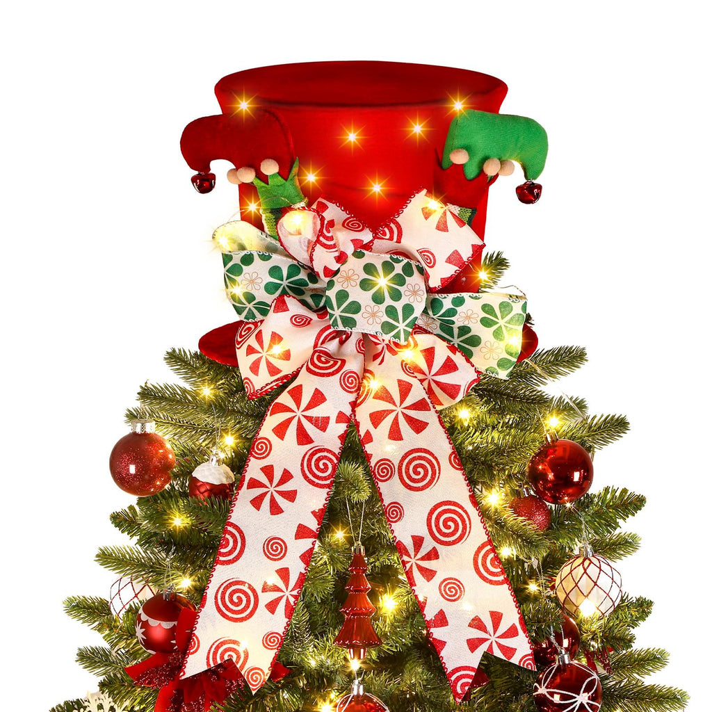 Christmas Tree Topper Hat with Lights